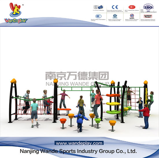 Outdoor Climbing Frame Rope Net with Plastic Slide from China ...
