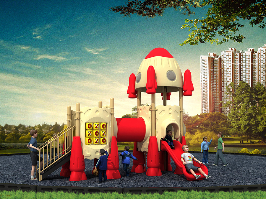 Adventure Park Outdoor Rocket Ship Unpowered Playground Slide Equipment ...
